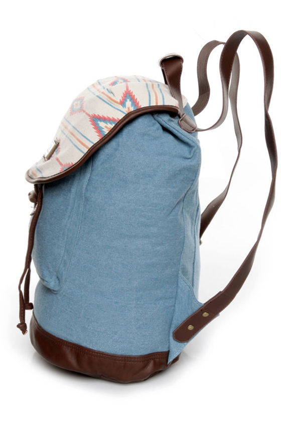 Obey Slow Ride Backpack - Denim Backpack - Obey Rucksack - $64.00 - Lulus