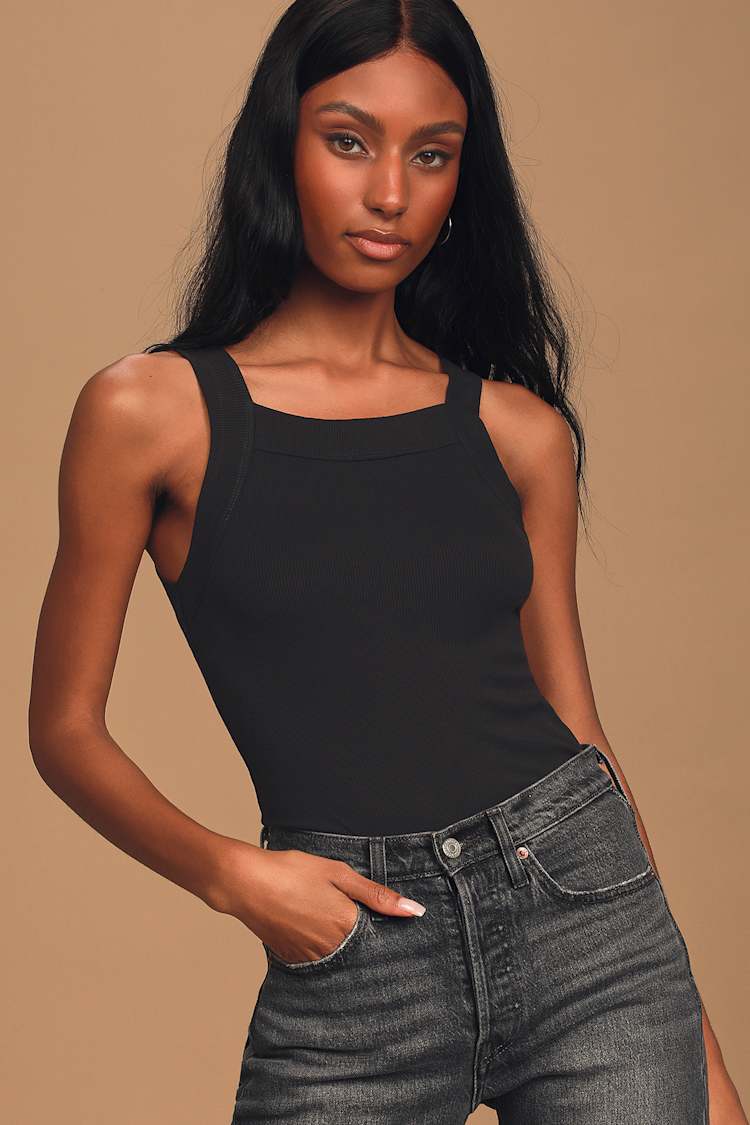 Cute Black Tank Top Dress