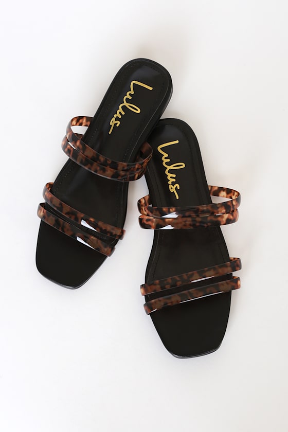 Cute Tortoise Sandals - Vinyl Sandals - Flat Sandals - Lulus
