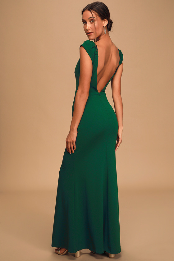 Gorgeous Hunter Green Dress Maxi Dress Mermaid Dress Lulus