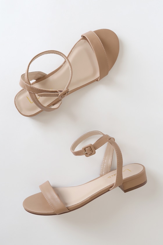 Light Nude Sandals Ankle Strap Sandals Open Toe Sandals Lulus