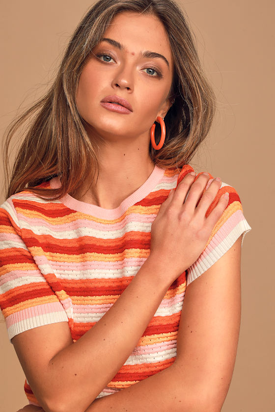 Sage the Label Canyon - Multi Striped Top - Sweater Top - Lulus