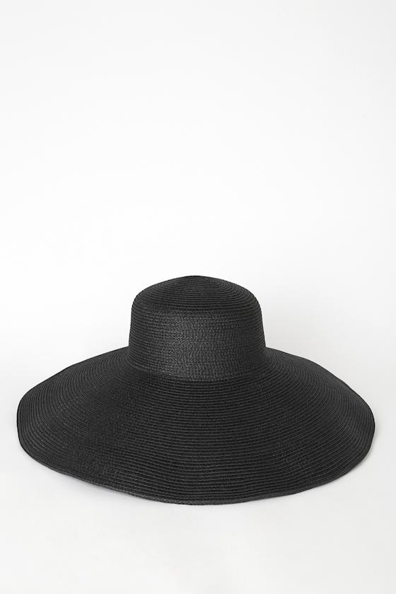 Trendy Black Straw Hat - Oversized Hat - Floppy Sun Hat - Lulus