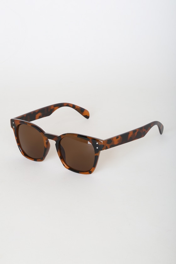 Cute Tortoise Sunglasses Brown Sunnies Rectangle Sunglasses Lulus