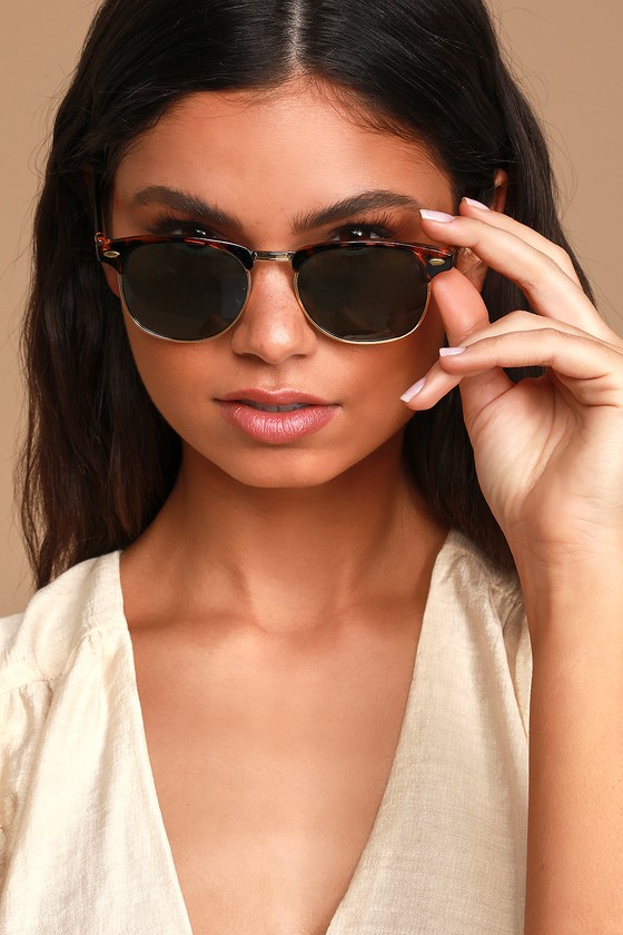 Tortoise Sunglasses Round Sunnies Gradient Sunglasses Lulus