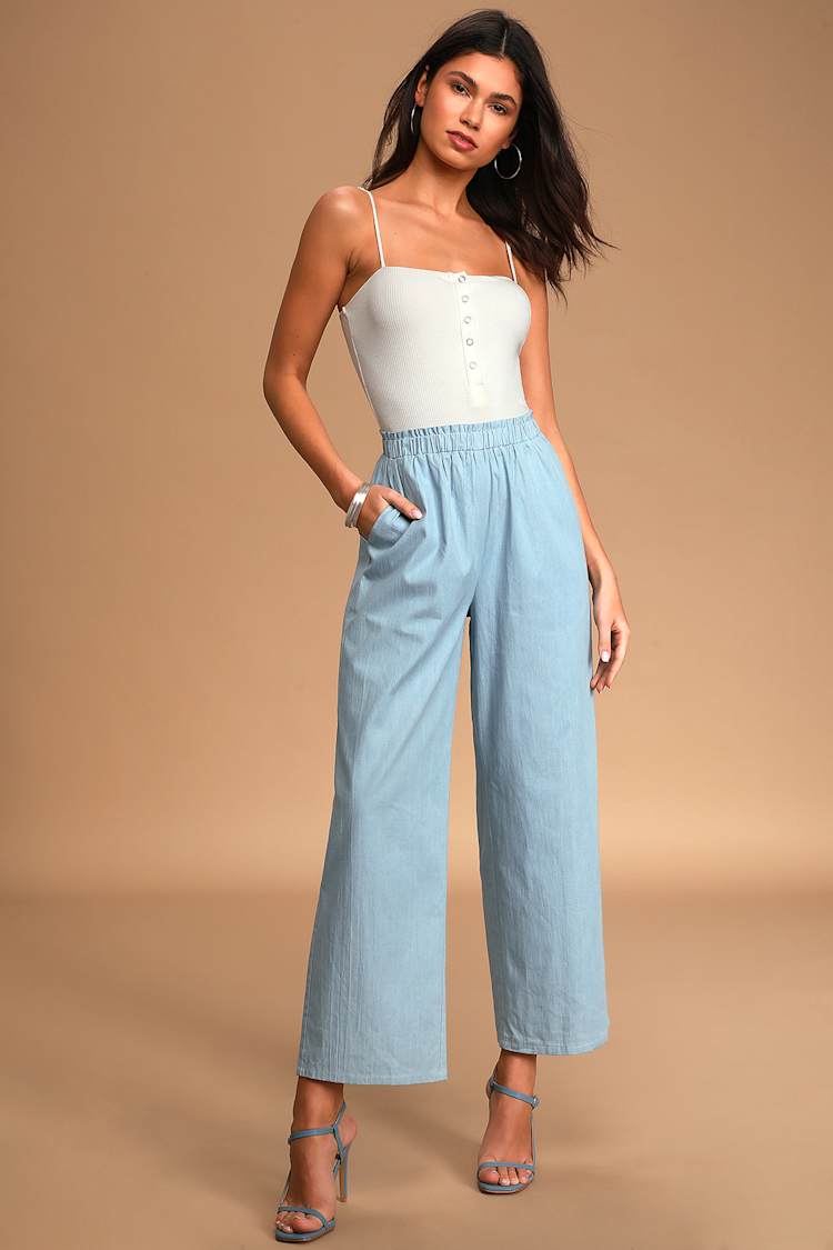 Light Blue Slacks For Women