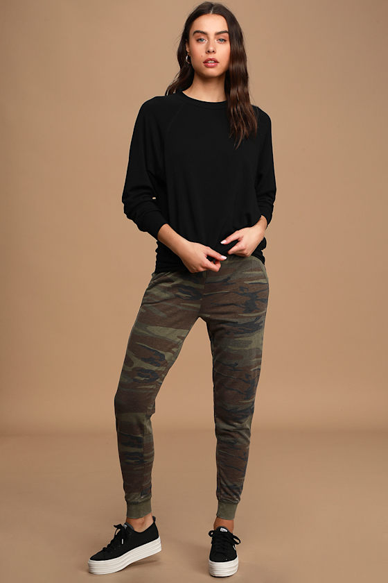 Cute Black Pullover Sweatshirt - Hidden Side Pocket Sweatshirt - Lulus