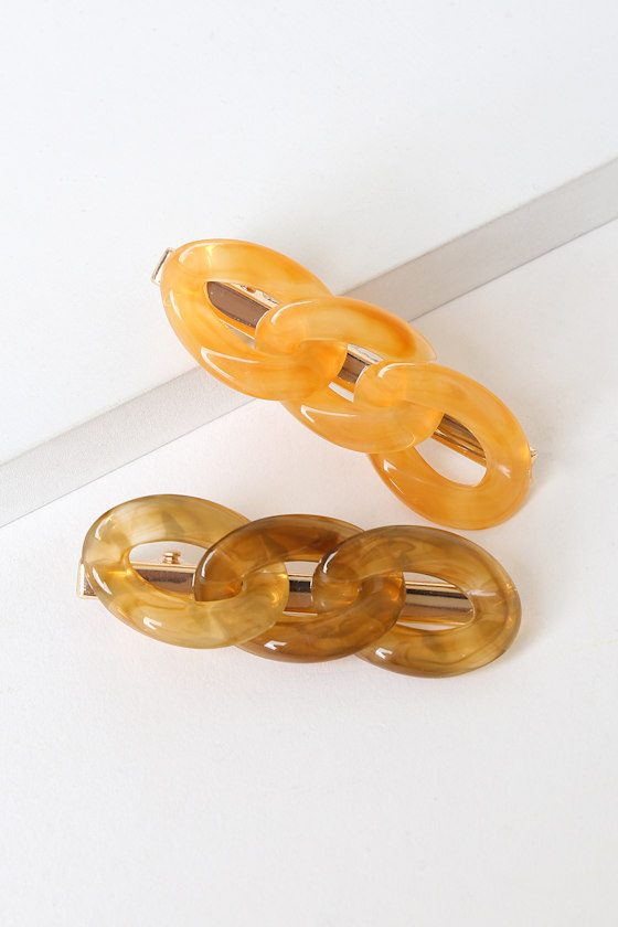 Cute Tan Hair Pin Set - Resin Hair Pin Set - Barrette Hair Pins - Lulus