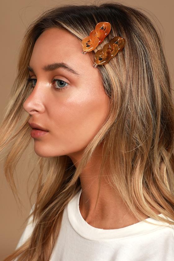 Cute Tan Hair Pin Set - Resin Hair Pin Set - Barrette Hair Pins - Lulus