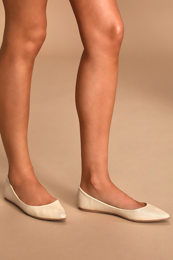 Chic Bone Flats - Vegan Leather Flats - Pointed-Toe Flats - Lulus