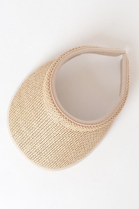 San Diego Hat Co. Visor - Tan Woven Visor - Cute Wide Brim Visor - Lulus