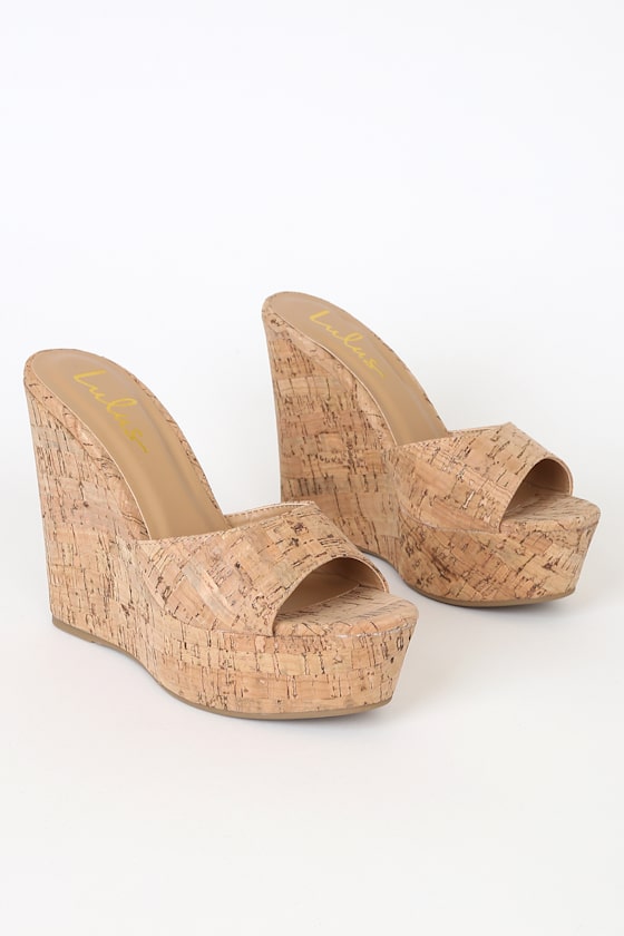 Cute Cork Wedges - Platform Wedges - Platform Wedge Sandals - Lulus