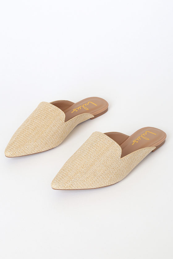 Boho Loafer Slides - Natural Raffia Loafer Slides - Woven Loafer - Lulus