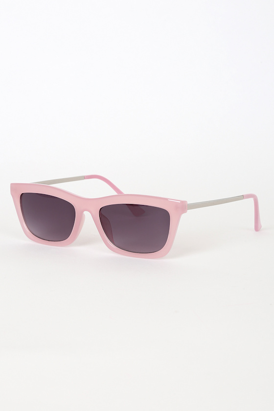 Rad Pink Skinny Sunglasses - Skinny Square Sunglasses - Sunnies - Lulus