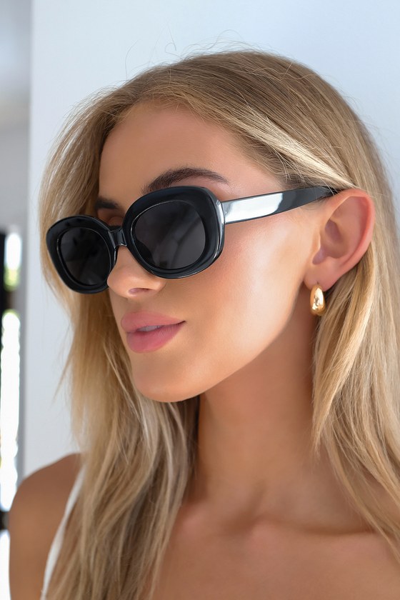 Cool Black Sunglasses Black Square Sunglasses Sunnies Lulus