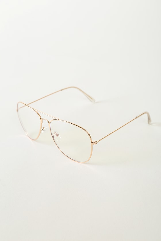 Cute Gold Glasses Aviator Glasses Blue Light Glasses Lulus