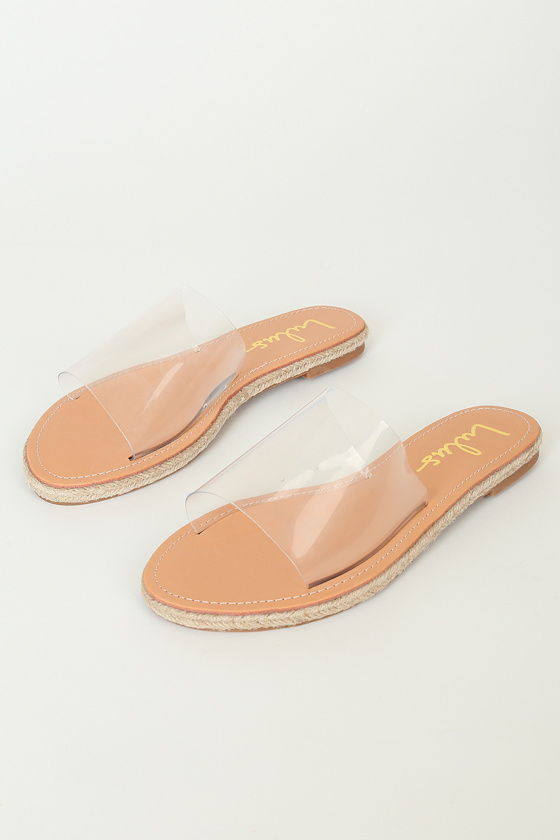 Cute Clear Sandals - Slide Sandals - Espadrille Sandals - Lulus
