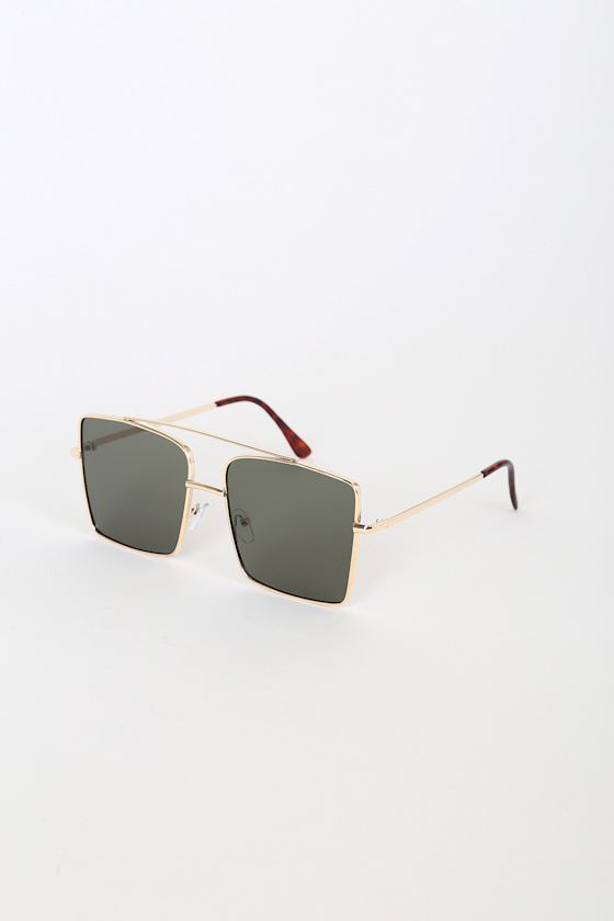 Square Sunglasses - Oversized Sunglasses - Wire Frame Sunglasses - Lulus