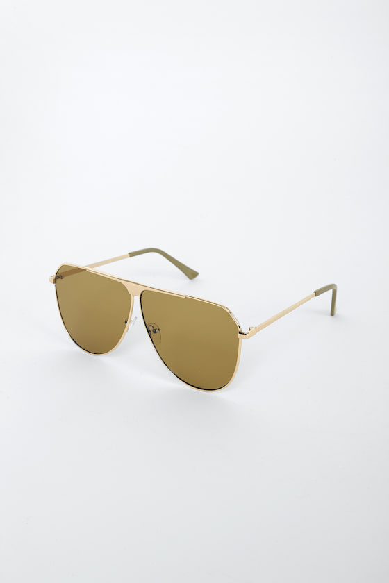 Gold Sunglasses Aviator Sunglasses Oversized Sunglasses Lulus
