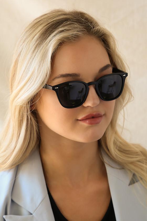 Matte Black Sunnies Polarized Sunglasses Black Sunglasses Lulus
