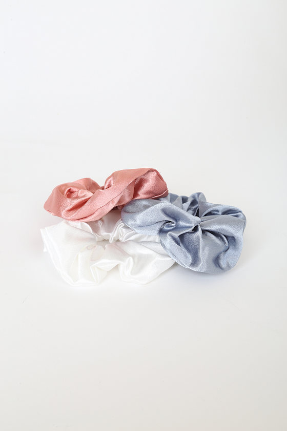Satin Scrunchie Set - Oversized Scrunchies - Satin Hair Ties