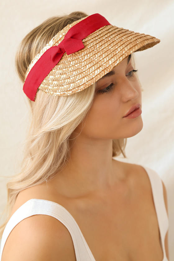 San Diego Hat Co. Visor - Beige Woven Visor - Wheat Straw Visor - Lulus