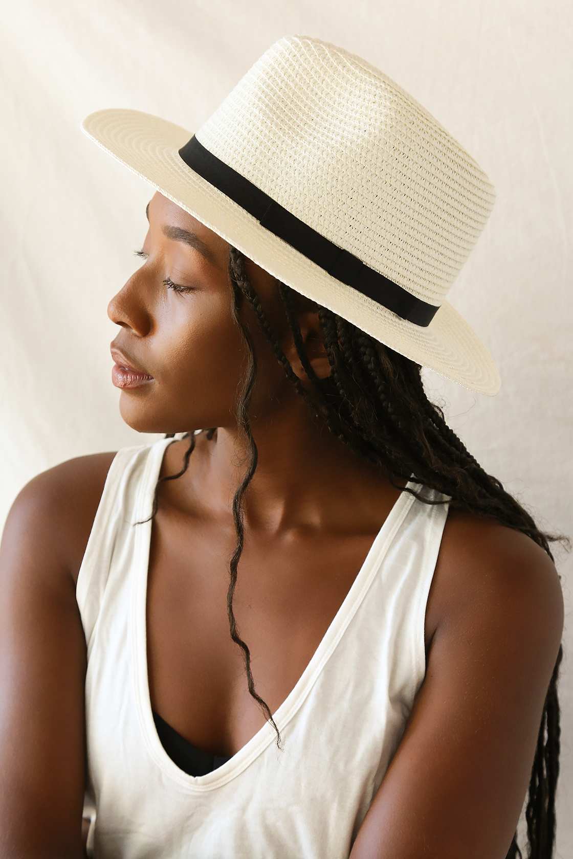 Trendy Ivory Fedora Hat - Woven Sun Hat - Straw Fedora Sun Hat - Lulus