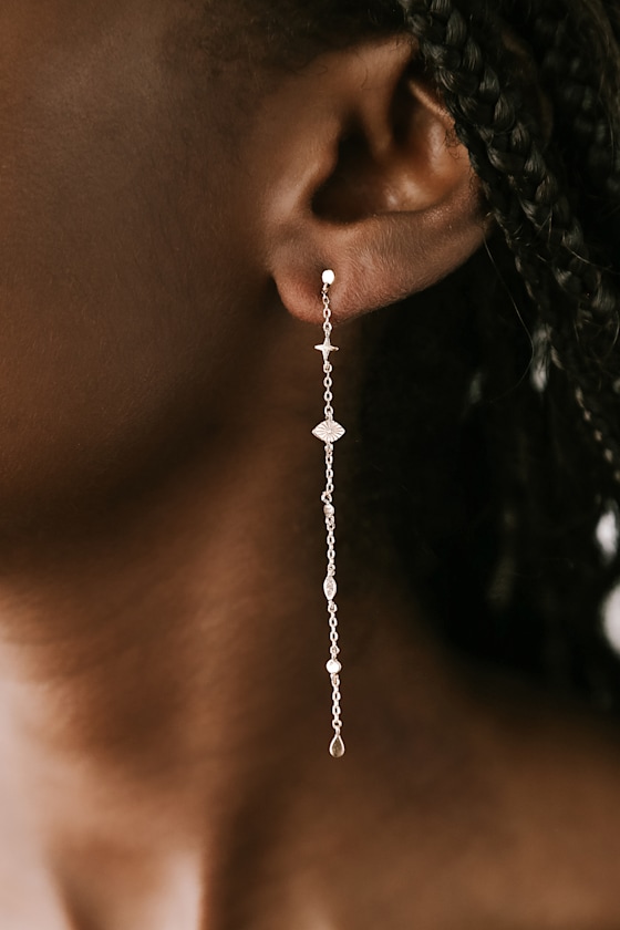 Gold Chain Earrings - Shoulder Duster Earrings - Drop Earrings - Lulus