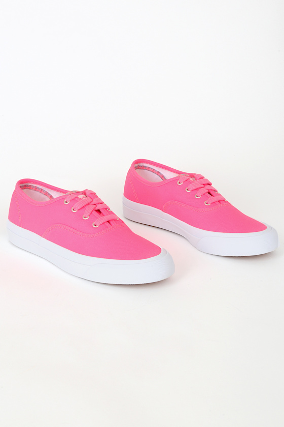 Keds Surfer - Neon Pink Sneakers - Canvas Sneakers - Lulus