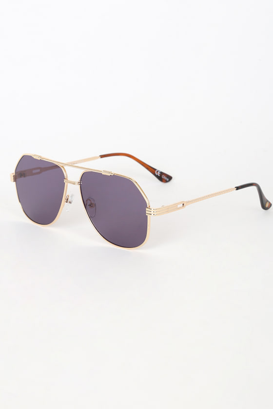 MINKPINK Flight Mode - Purple Lens Sunglasses - Wire Aviators - Lulus