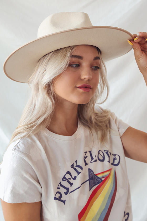 Lack of Color Ivory Rancher - Ivory Fedora Hat - Ribbon Trim - Lulus