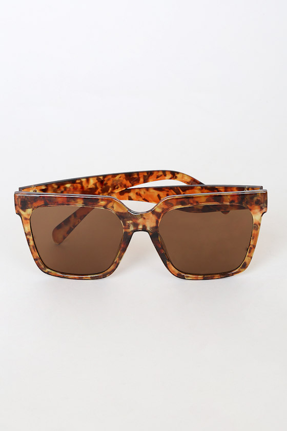 Brown Tortoise Sunglasses - Oversized Sunglasses - Brown Sunnies