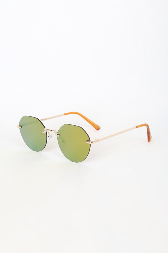 Cute Gold Sunglasses Geometric Sunglasses Sunglasses Lulus
