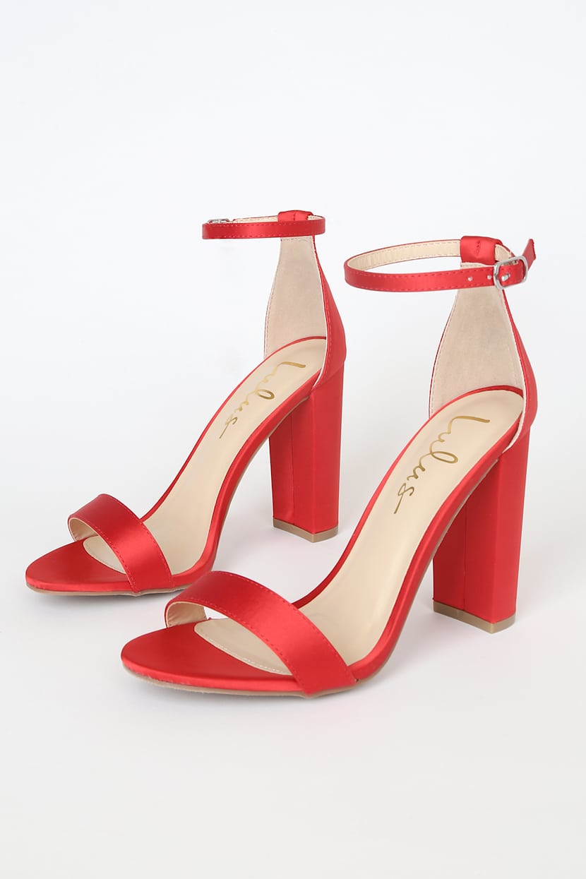 Red Ankle Strap Shoes