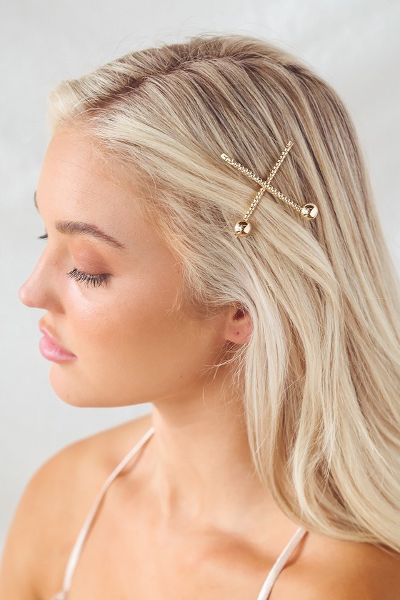 Gold Hair Pin Set Chic Gold Bobby Pins Gold Hair Clips Lulus