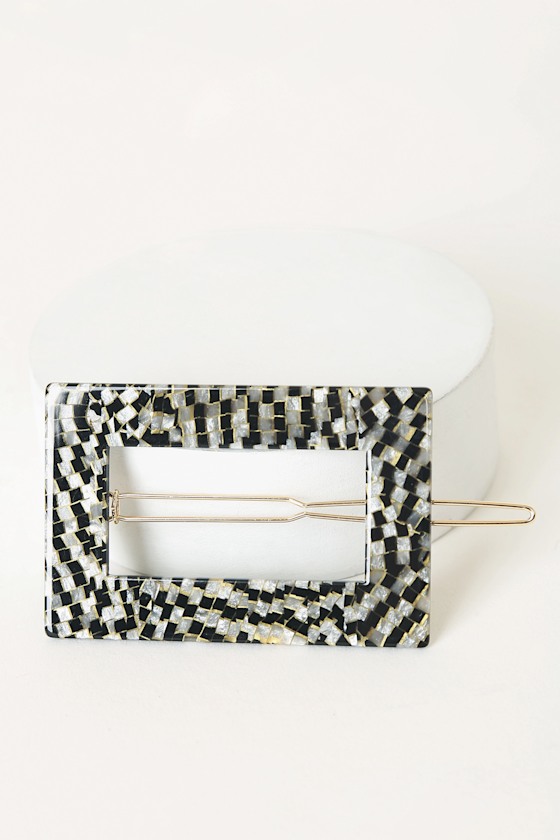 Cute Rectangle Hair Clip - Rectangle Barrette - Acrylic Hair Pin - Lulus