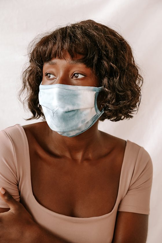 Blue Tie-Dye Face Mask Set - Cloth Face Masks - Face Mask 2 Pack - Lulus