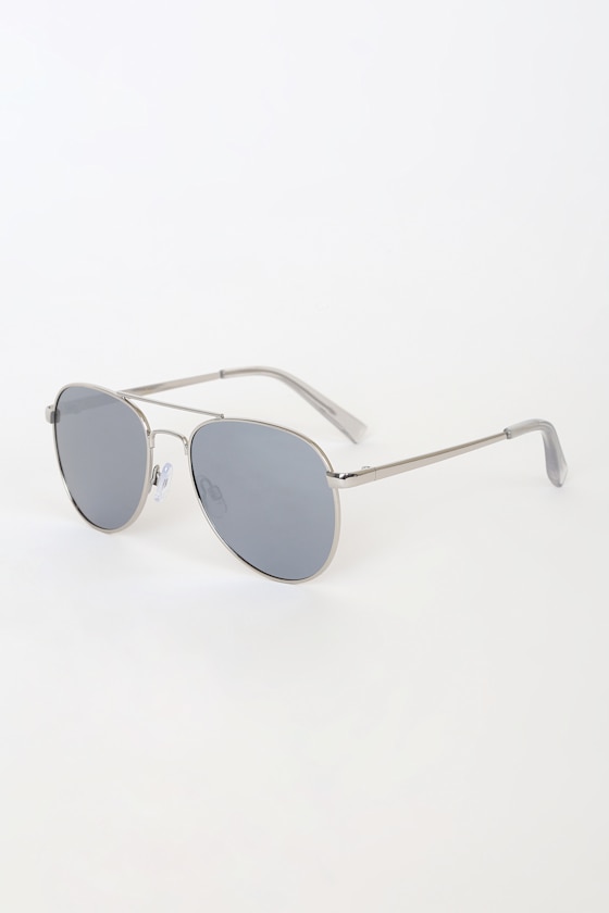 Cool Black Aviators - Black Sunglasses - Classic Silver Aviators - Lulus