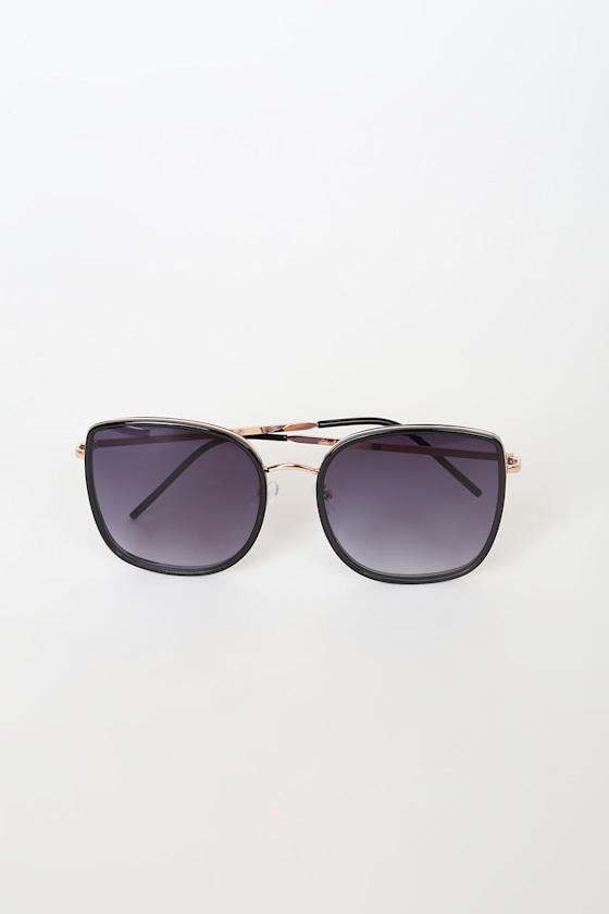 Black Sunnies Oversized Sunnies Square Sunglasses Lulus