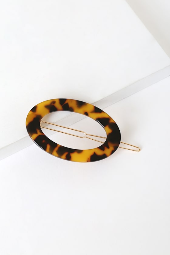 Brown Tortoise Hair Clip - Resin Hair Clip - Oval Hair Clip - Lulus