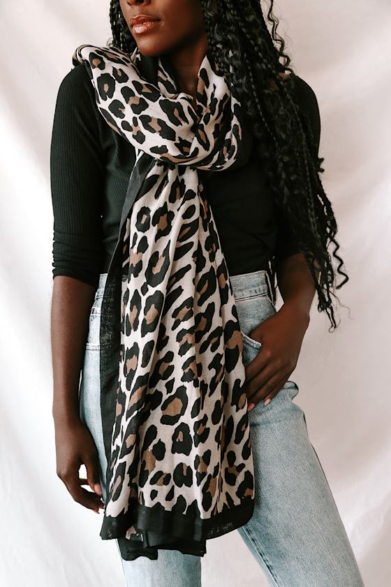 Cream Cheetah Print Scarf - Woven Scarf - Leopard Print Scarf - Lulus