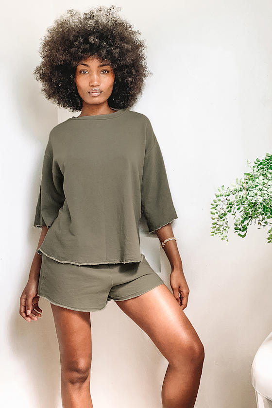 Olive Green Shorts - Comfy Lounge Shorts - Green Knit Shorts - Lulus