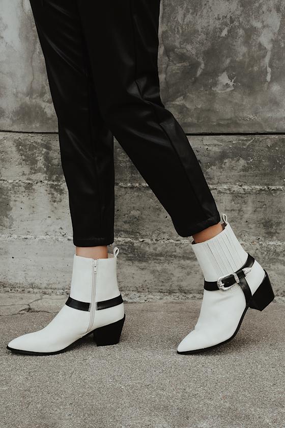 4TH & RECKLESS Alba - Pointed-Toe Booties - Western Ankle Boots - Lulus