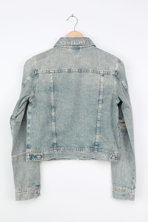 The Free People Rumors - Distressed Denim Jacket - Jean Jacket - Lulus