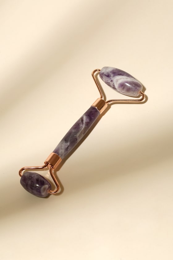 Honey Belle Amethyst Facial Roller - Crystal Face Roller - Lulus