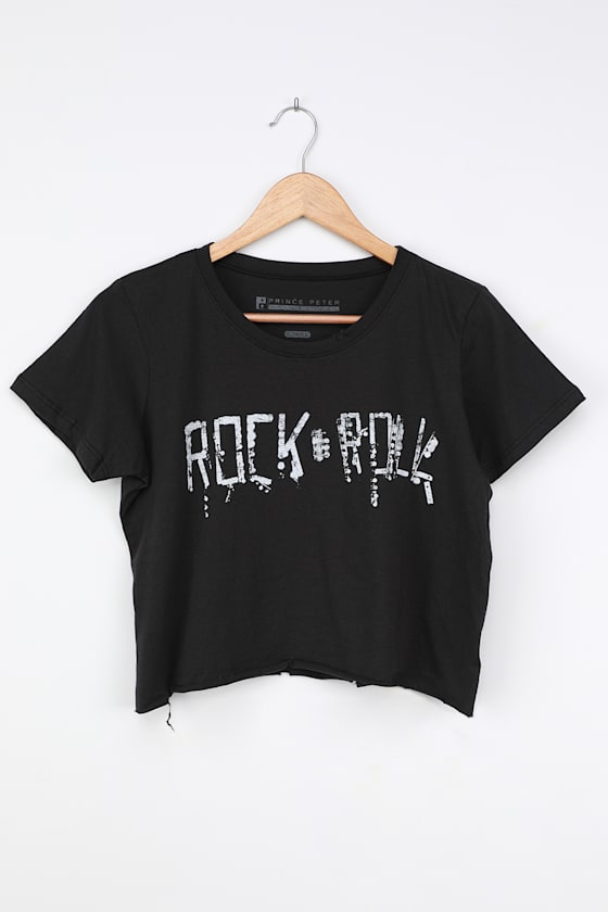 Prince Peter Rock N Roll - Washed Black Tee - Distressed T-Shirt - Lulus