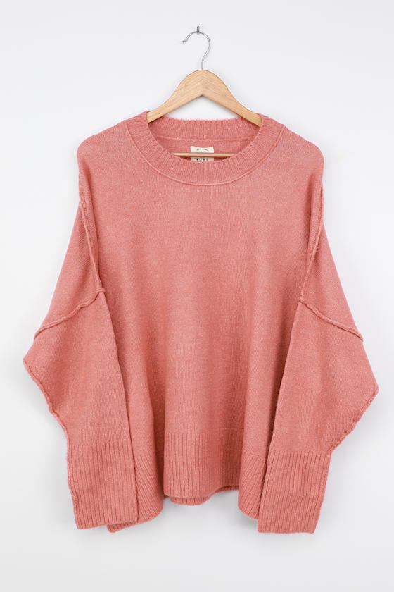 Billabong Endless Days - Dusty Rose Knit Sweater - Oversized Top - Lulus