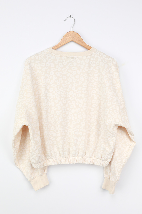 Z Supply Mason Leopard Pullover - Cream Sweatshirt - Lounge Z Supply Mason Leopard Pullover - Cream Sweatshirt - Lounge