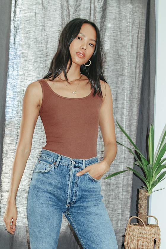 Basic Light Brown Tank Top - Ribbed Tank Top - Layering Tank Top - Lulus