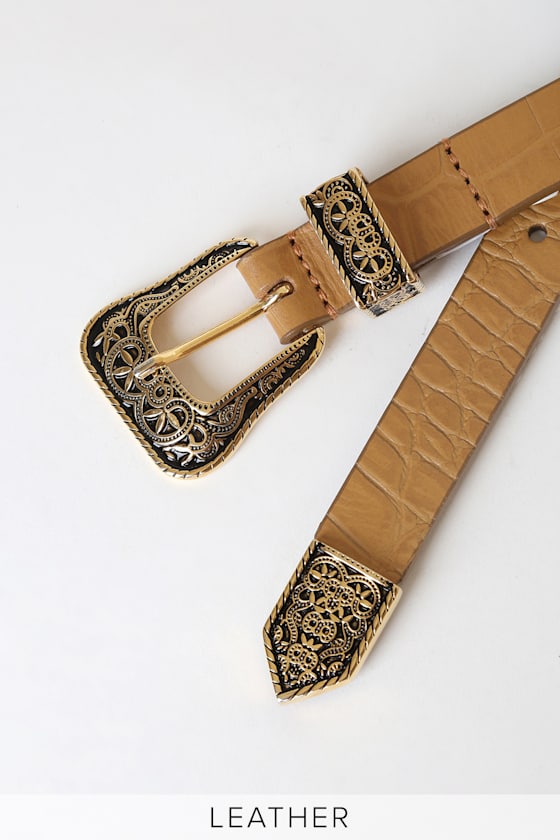 Ana Bru by B-low the Belt Lasso - Leather Belt - Crocodile Belt - Lulus
